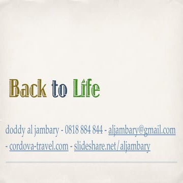 Back to life | PDF