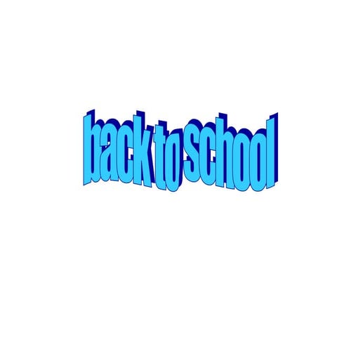 Back to school | PPT