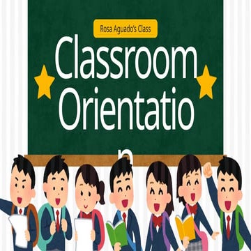 Back to School Classroom Orienttaion Presentation in Yellow, Green, and ...