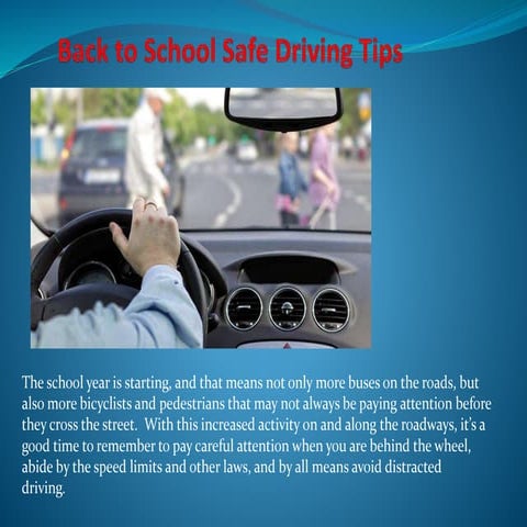 Back to school safe driving tips | PPT