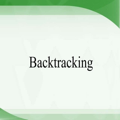 Backtracking | PPTX