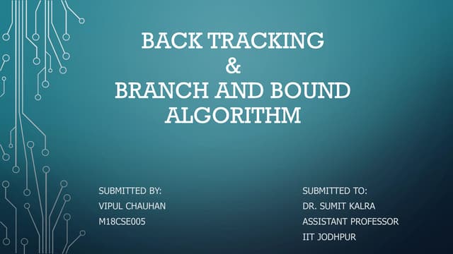 Backtracking & branch and bound | PDF | Programming Languages | Computing Backtracking & branch and bound | PDF | Programming Languages | Computing