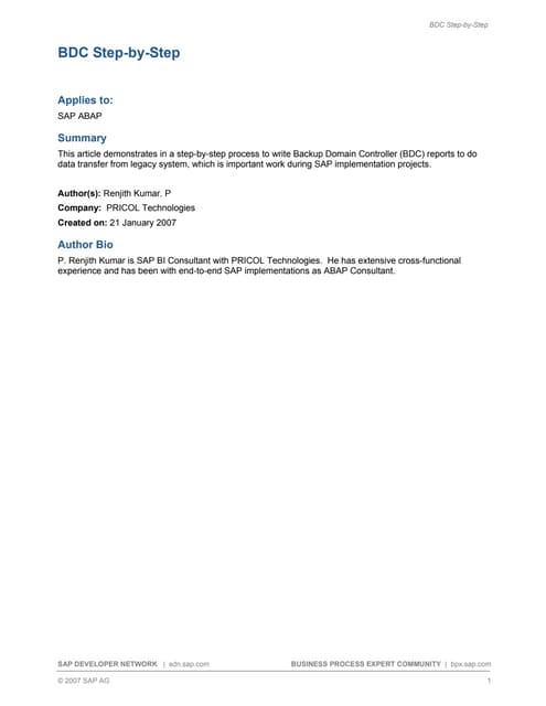 Step by step on changing ecc source systems without affecting data modeling objects in sap bw | PDF