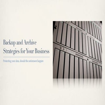 Backup And Archive Strategies | KEY