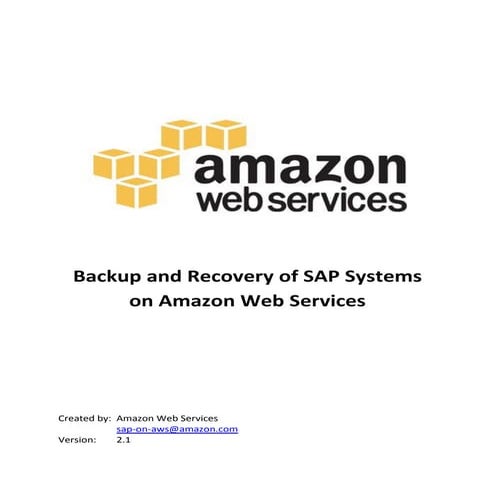 Backup and recovery_of_sap_systems_on_aws_v2-0 | PDF