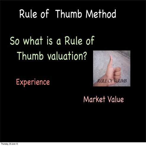 Rule of Thumb | PDF