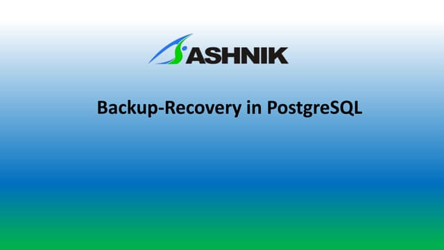 Backup Recovery In Postgresql Pdf 0491