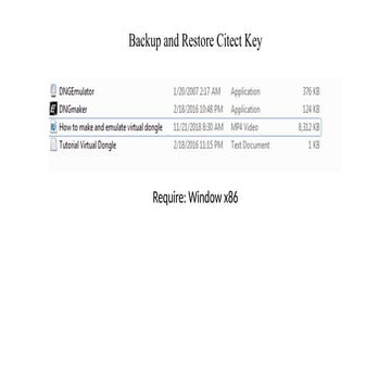 Backup & Restore Vijeo Citect Key USB Dongle Guide.pptx