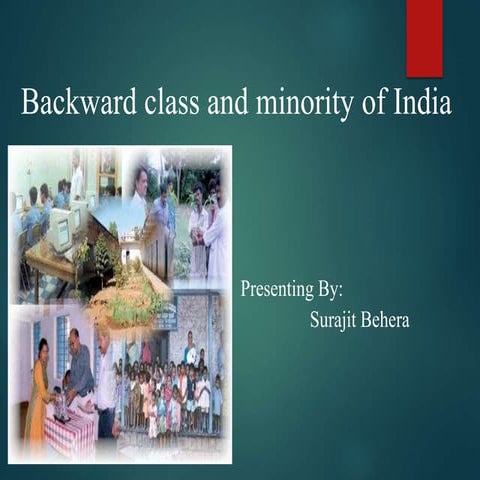 Backward class and minority of india ppt | PPTX