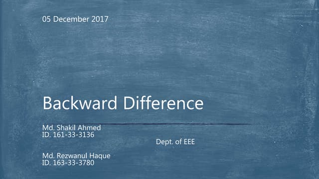 Gauss Forward And Backward Central Difference Interpolation Formula | PPTX