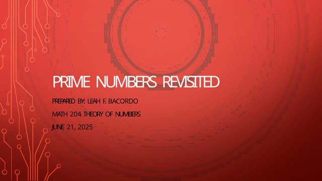 Prime and Composite Numbers (Math 4) | PPTX
