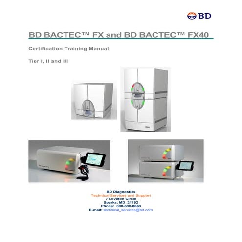 BD BACTEC FX40 CERTIFICATION TRAINING MANUAL | PDF
