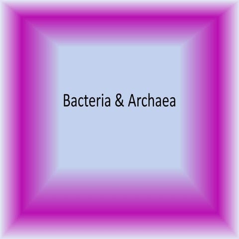 Bacteria & archaea example organisms power point | PPTX