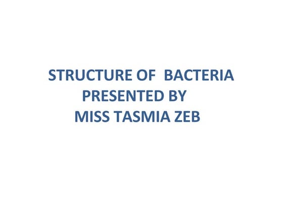 Structure of bacterial cell | PPT