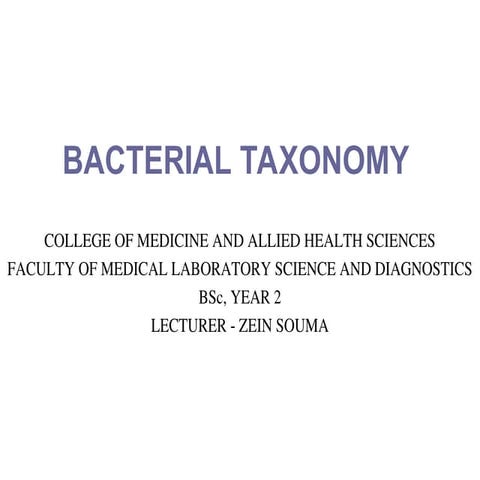 Bacteria taxonomy epidemiology morphology | PPT