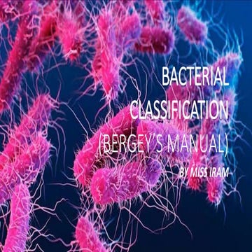 bacterial classification.pptx | Biological Sciences | Science
