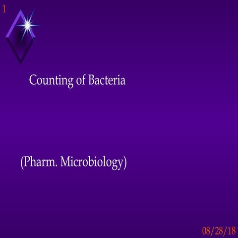 Bacterial count, method to count bacteria | PPT