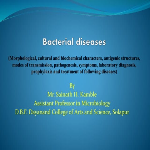Bacterial diseases | PPTX