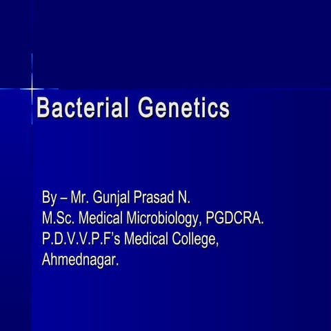 Bacterial genetics | PPT