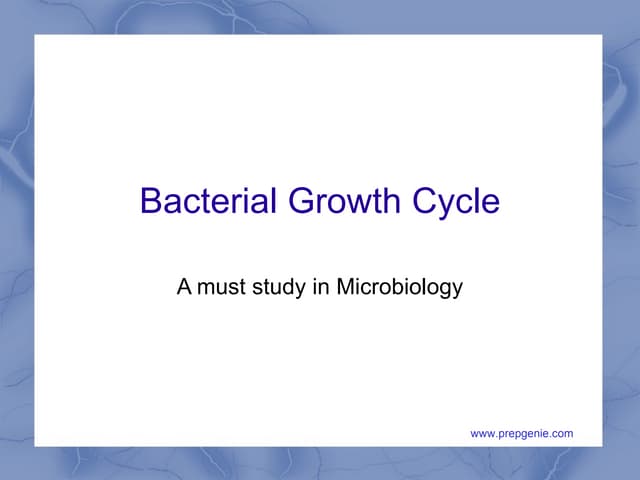 Calculating bacterial growth | PDF