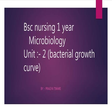Bacterial Growth Curve