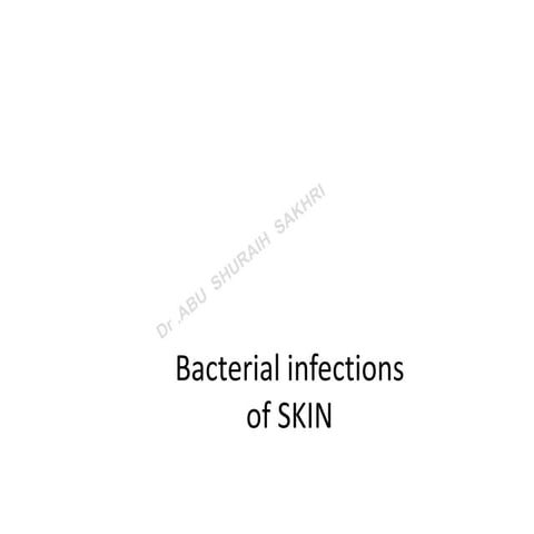 Bacterial infections of the skin | PPT