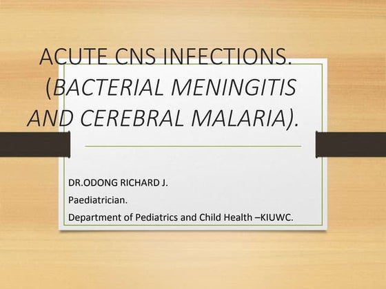 Meningitis | PPTX | Brain and Nervous System Disorders | Diseases and Conditions