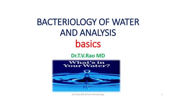 Checking of bacterial contamination of water using H2S | DOCX