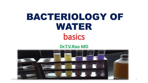 Microbiology methodology for detecting microbes in waste water | PPT