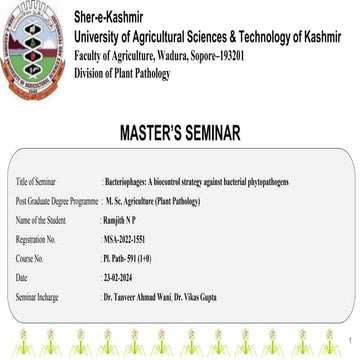 BACTERIOPHAGES_ A biocontrol strategy against bacterial phytopathogens ...