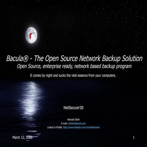 Introduction to Bacula | PPT