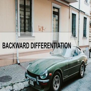 Backward Differentiation Strategy | PPT