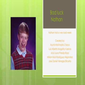 Bad luck-nathan | PPT