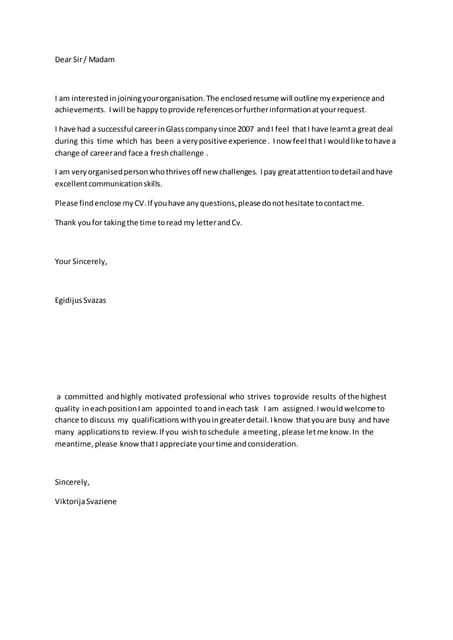 cover letter rebecca collison | DOCX
