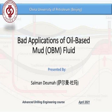 Bad Applications of Oil-Based Mud (OBM) Fluid | PDF