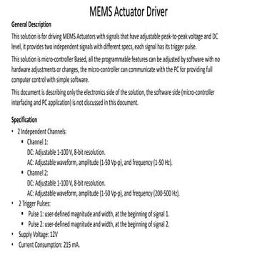 MEMS Actuator Driver PRES | PDF