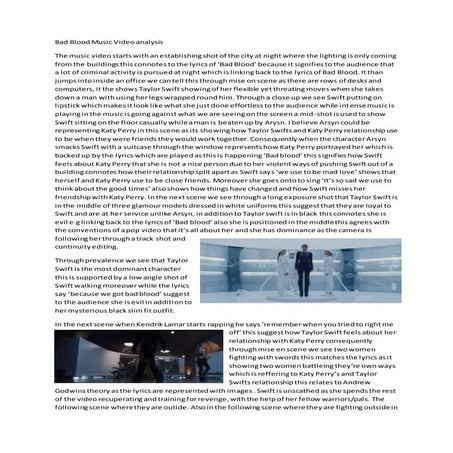 Bad blood analysis | DOCX