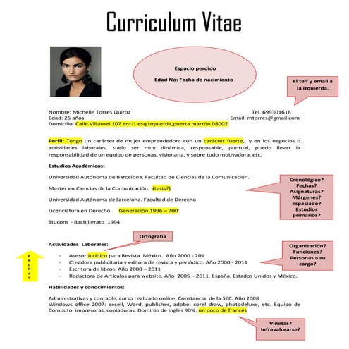 Example of bad cv | PDF