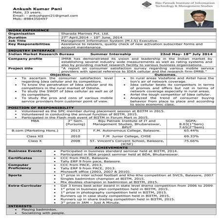 Ankush Kumar Pani with photo | DOC