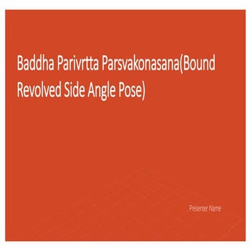 Baddha parivrtta parsvakonasana(bound revolved side angle | PDF