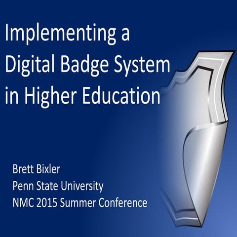Implementing a Digital Badge System in Higher Education | PPT