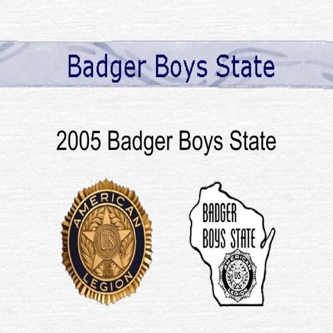 Badger Boys State 2005 Session in Review | PPS