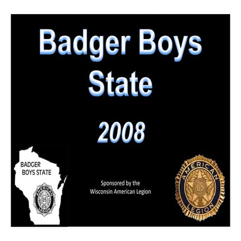 Badger Boys State 2008 Session in Review | PDF