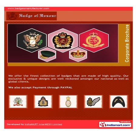 Badges Manufacturer,Varanasi, Embroidered Badges | PDF