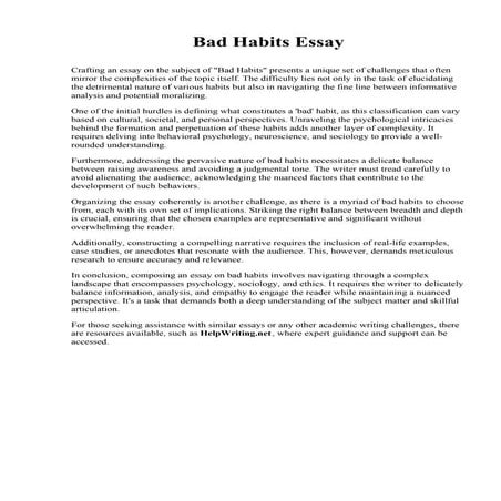 Bad Habits Essay.pdf