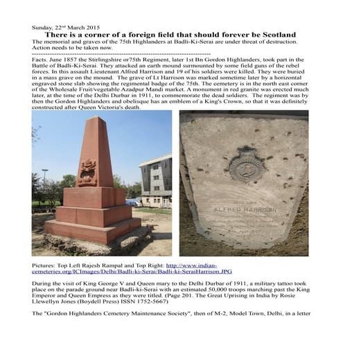 Badli | ODT | War and Conflicts