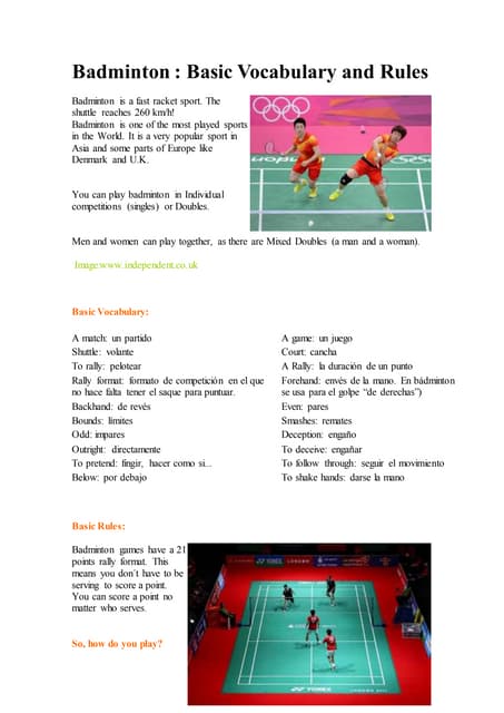 Badminton | PPTX