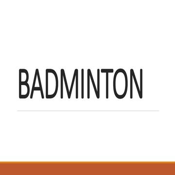 BADMINTON (How to play with their rules and regulation) - HOPE11 | PPTX