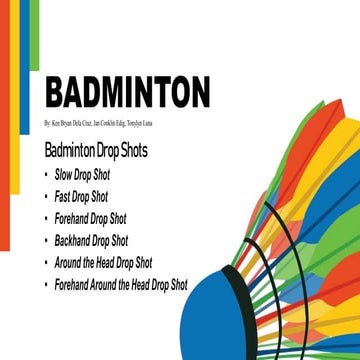 Badminton Drop Shots | PPTX
