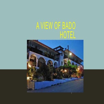 Bado hotel | PPTX | Hotels and Motels | Travel Type